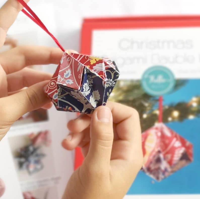 DIY Origami Christmas Bauble Kit: Festive Paper Craft, Makes 3 - Etsy UK