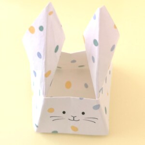 Origami Easter Rabbit Basket Instant Download DIY Easter Gift Easter ...