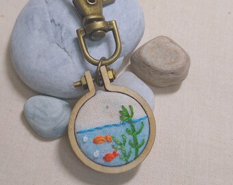 Mini Embroidery Keychain - Etsy