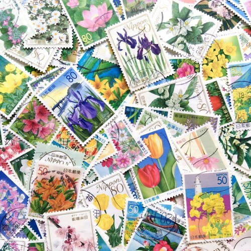 25x Vintage Flower Stamps Postage Floral Botanical Roses | Etsy