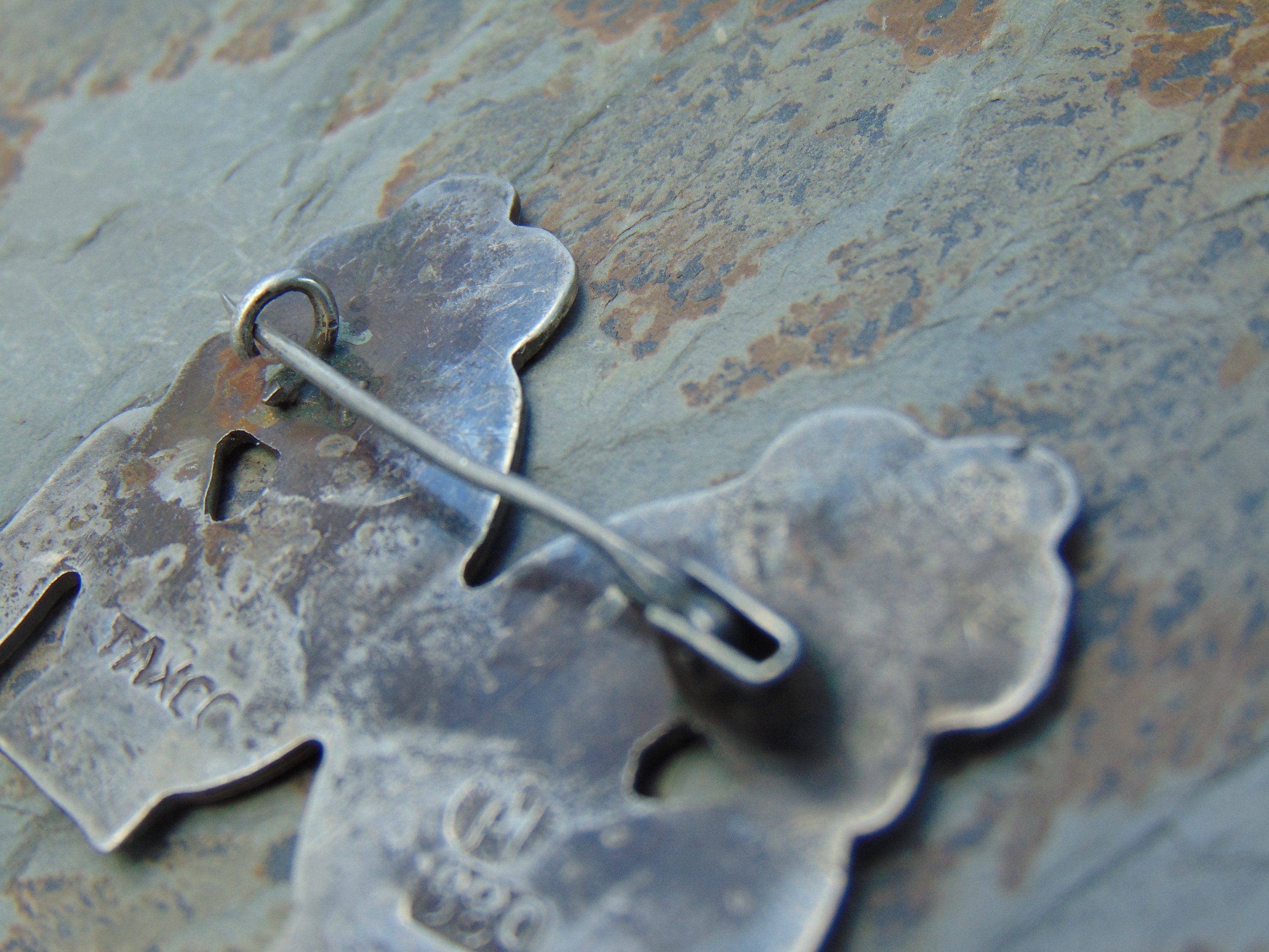 Artemio Navarrete ~ Vintage Taxco 980 Silver Siesta Pin / Brooch With C ...