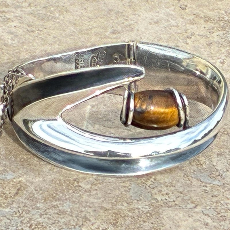 Old Mexico Silver Bangle - Etsy UK