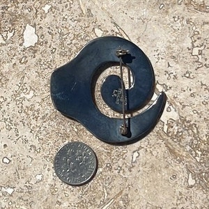 Mexico Sterling Silver Unique Spiral Brooch / Pin With Half Globe ...