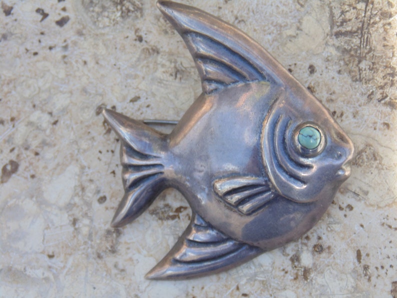 Casa Prieto Vintage Sterling Silver Fish Pin / Brooch in - Etsy