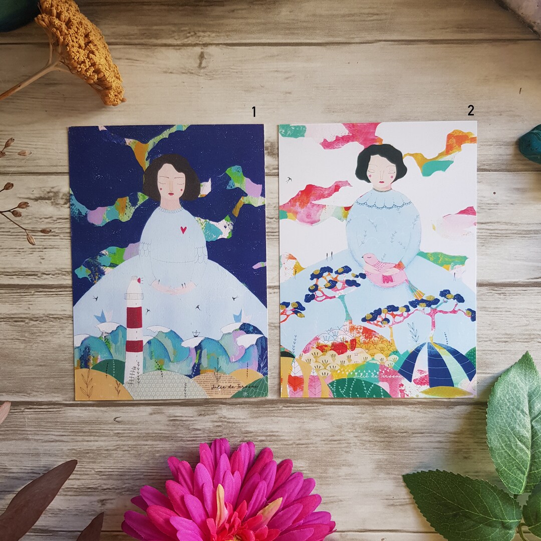 Woman and Nature Postcards, A6 Format - Etsy