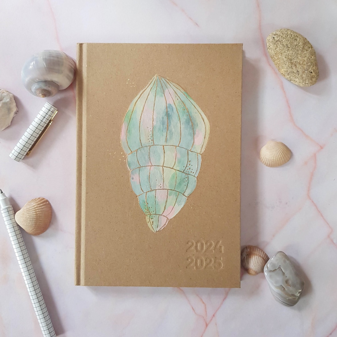 Agenda 2024/2025 Shell Sea Ocean, Hand Illustrated, 12.5x18cm - Etsy