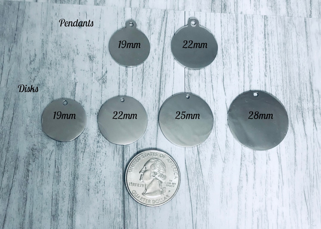 Custom Engraved Stainless Steel Charm, Personalized Pendant, DIY Add On ...