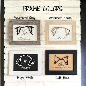 Custom Pet Collar Frame With Dog Ears & Name Memorial Gift, Portrait ...