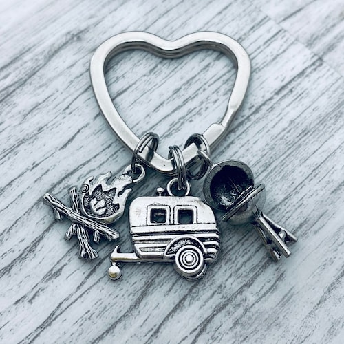 Camping Keychain Camper Gift Rv Travel Trailer Key Chain | Etsy