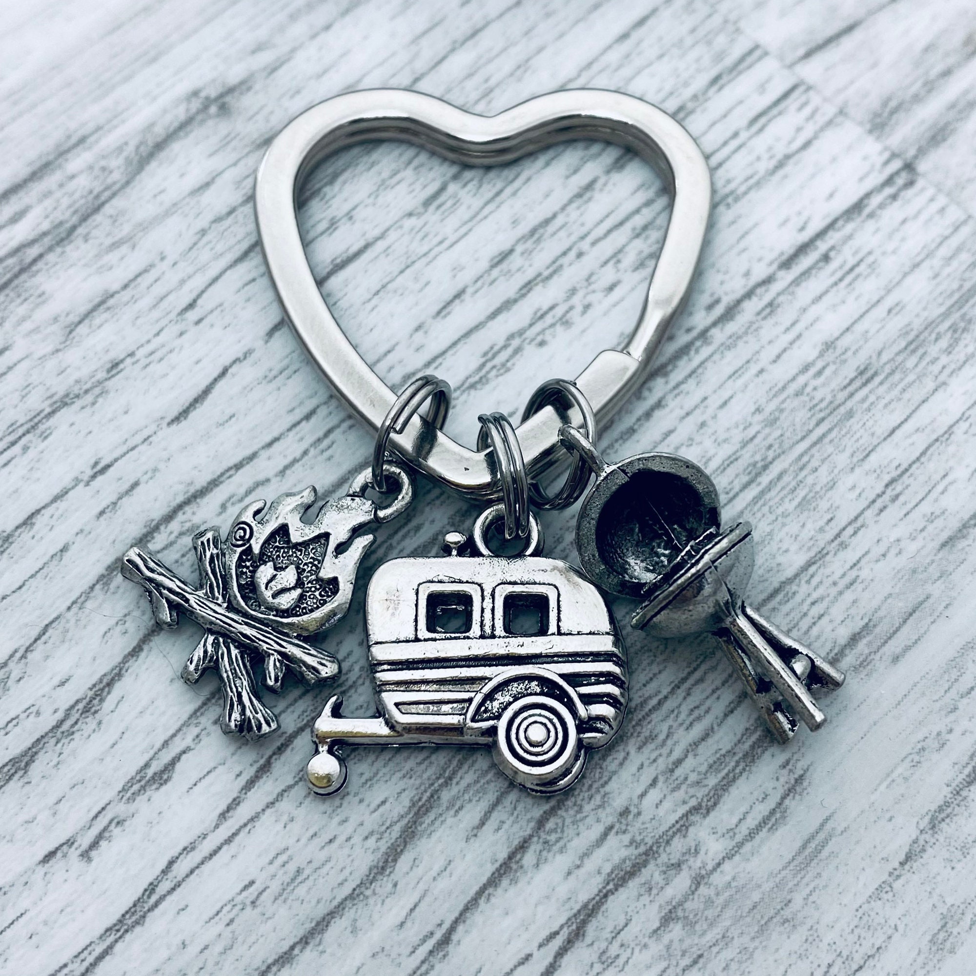 Camping Keychain camper gift rv travel trailer key chain | Etsy