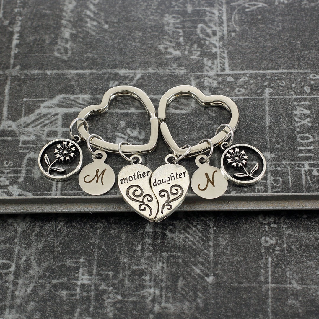 Mother Daughter Keychains, Set of 2 Mom Daughter Gifts, Mothers Day ...