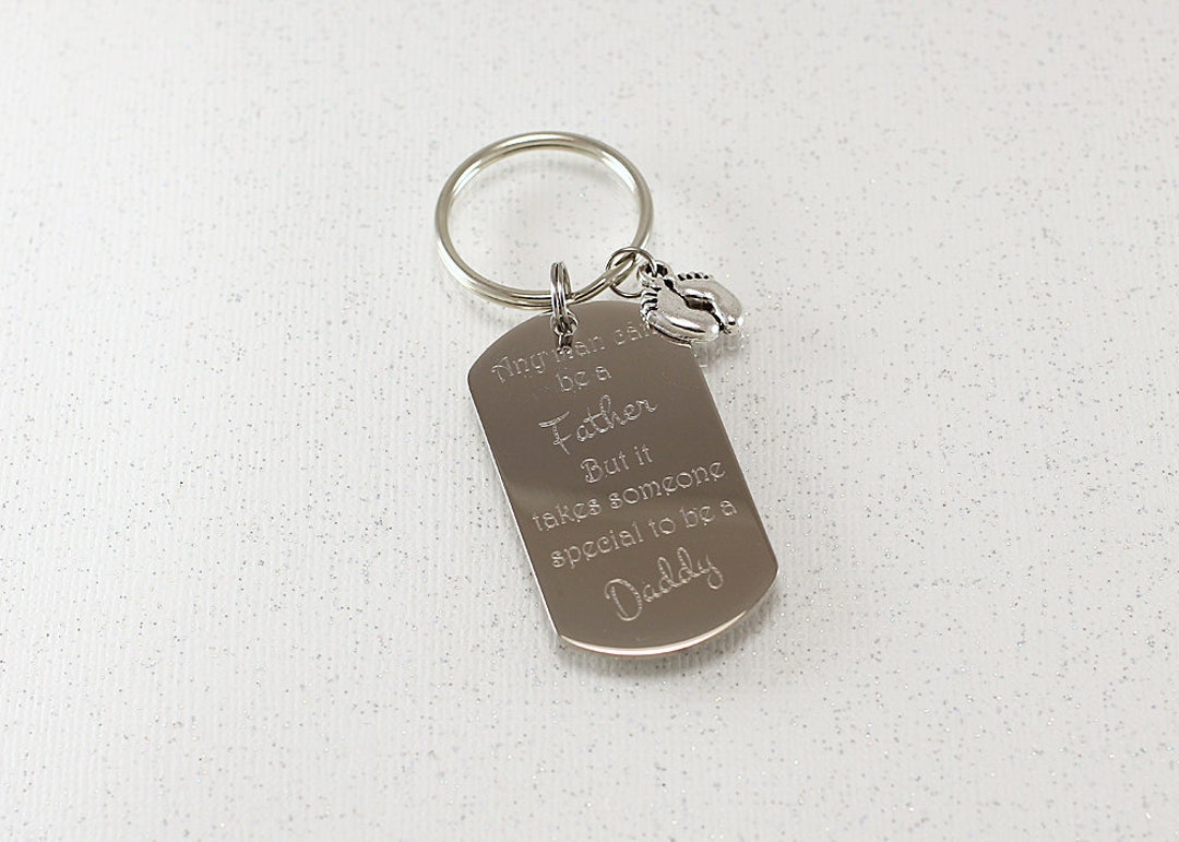 Custom Dog Tag Keychain, Engraved Key Tag for Boyfriend, Personalized ...