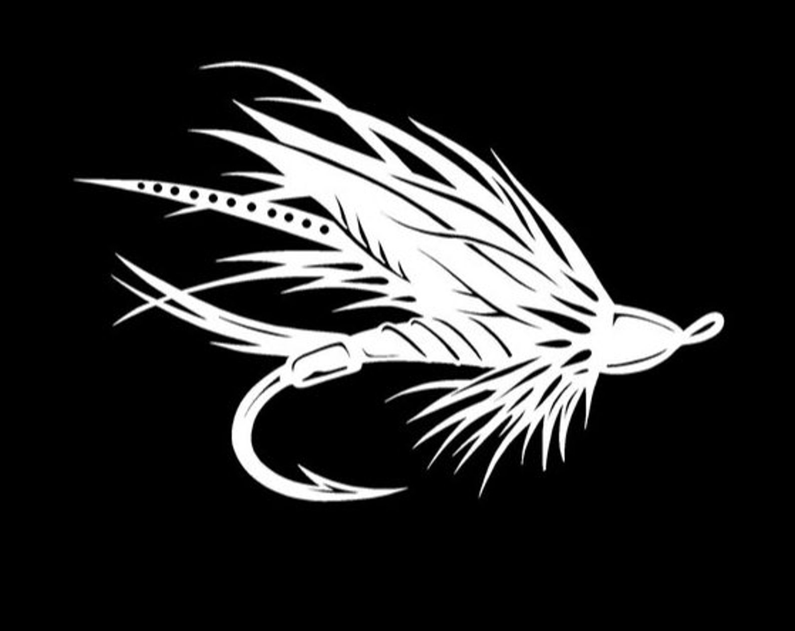 Fly Fishing Decal SVG, Black and White Fly Fishing Sticker, Fly Fishing ...