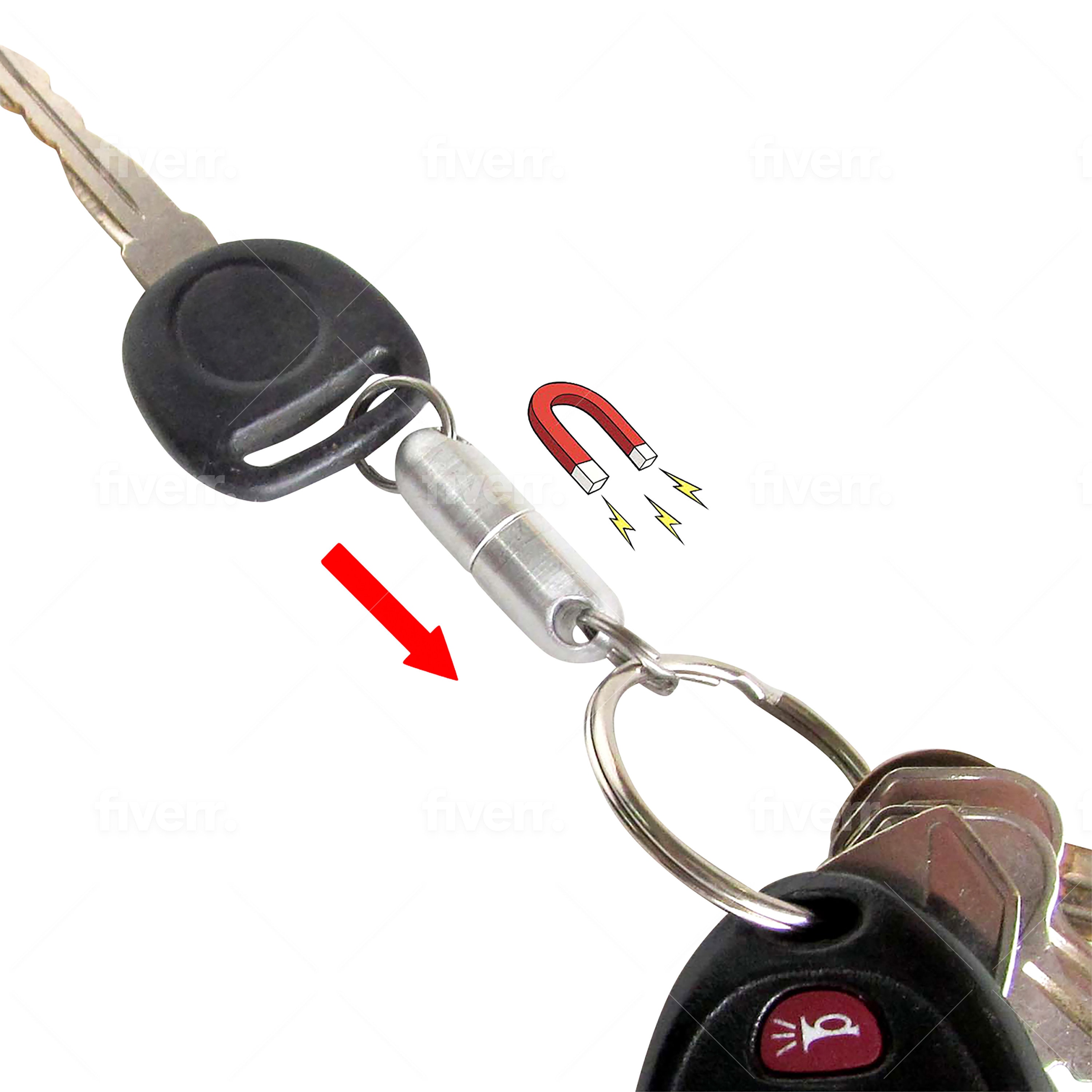 Strong Aluminum Keychain Magnet - Quick Connect Release - Etsy