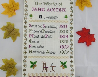 Jane Austen Cross Stitch - Etsy