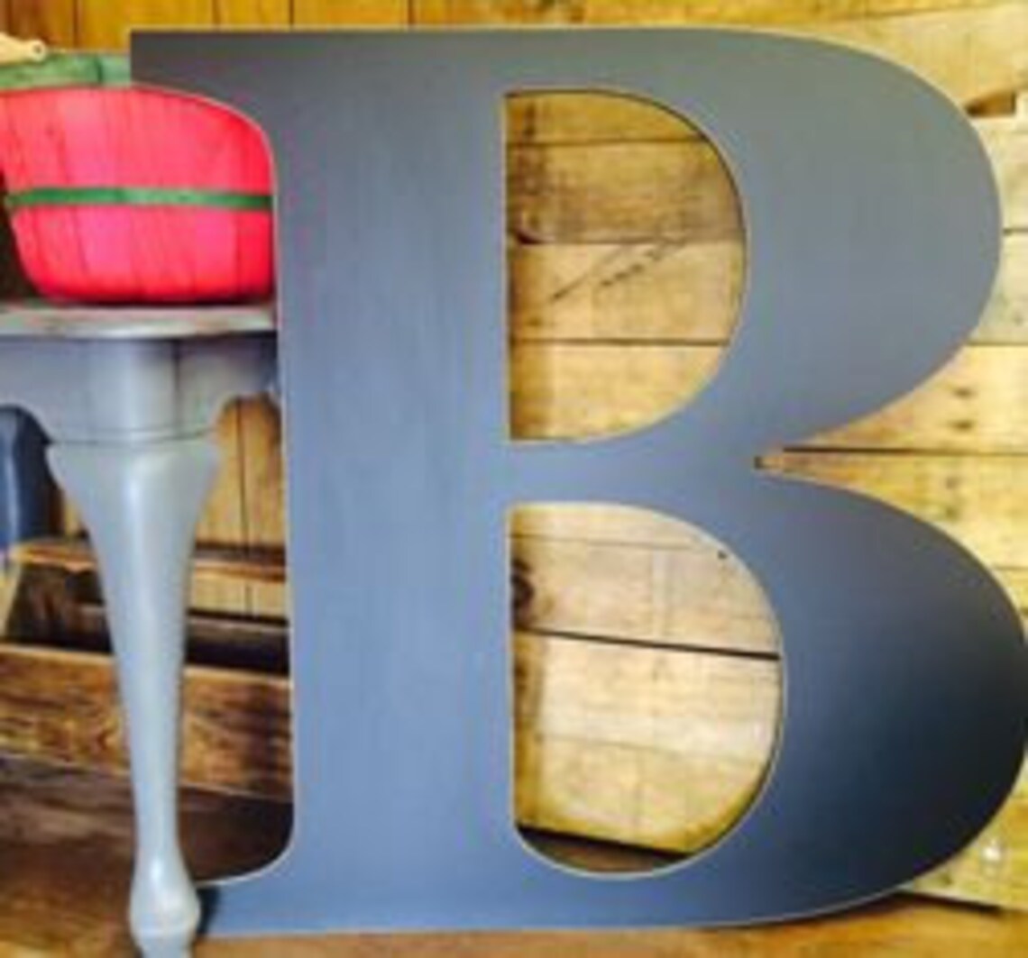 Letter B Extra Large Wooden 24 Distressed Hand Painted - Etsy