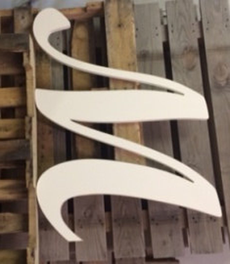 Painted Monogram Extra Large Wall Letters Cursive Wooden - Etsy