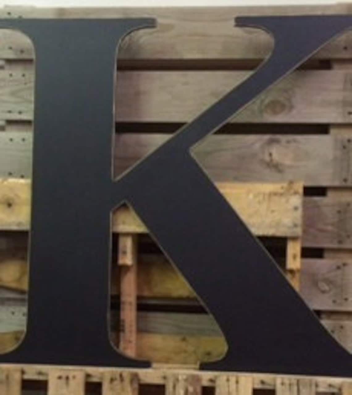 Big Wooden letter K capital 36 wedding guest book | Etsy