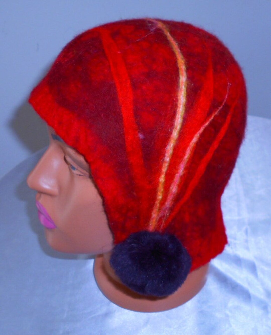 Felt Hat, Ear Cap, Handmade, Eco Fiber Art - Etsy