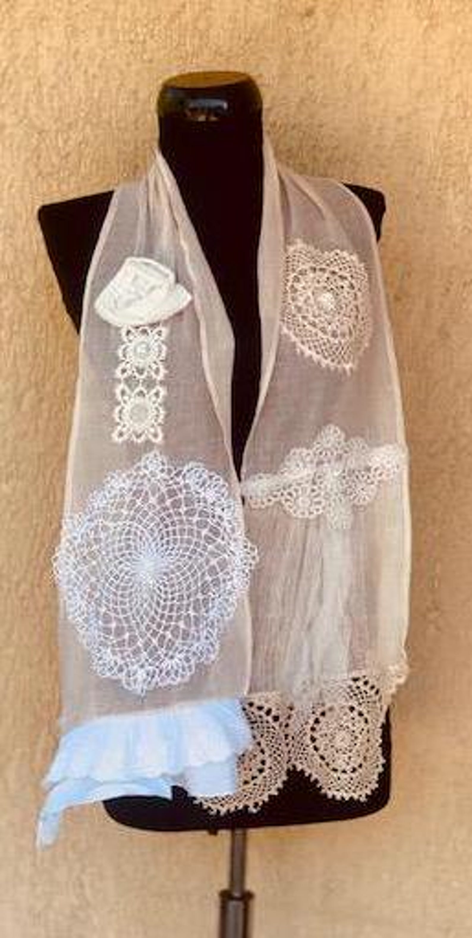 Handmade Lace Shawl | Long, Light and Buoyant | Wearable Art | Chic ...
