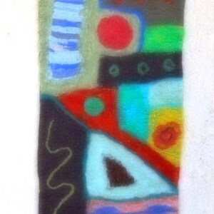Abstract Felt Painting "geometry", Tapestry From Felt, Art of Textile ...
