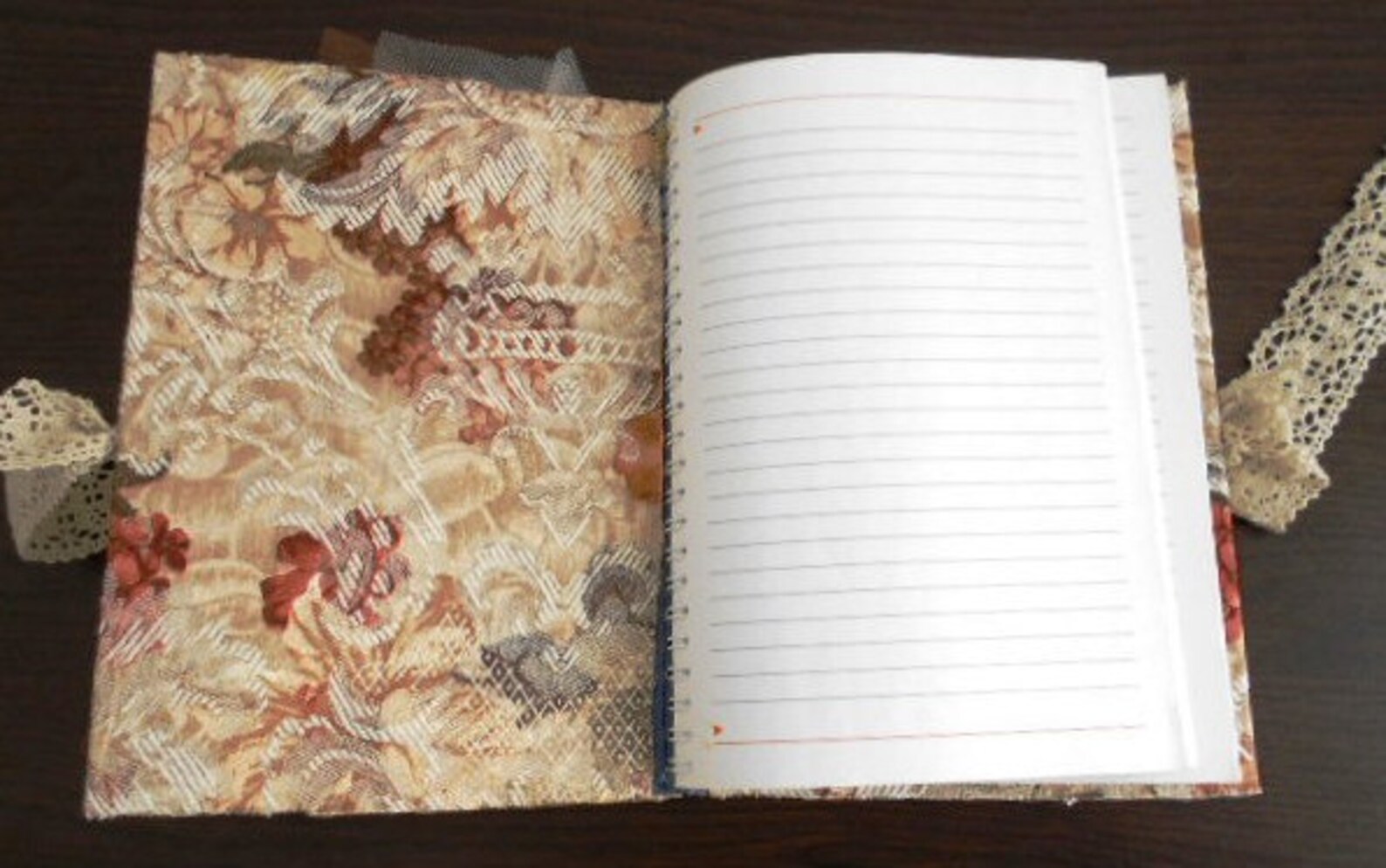 Romantic Book, Textile Book, Old Lace Book, Hardcover Fabric Book ...