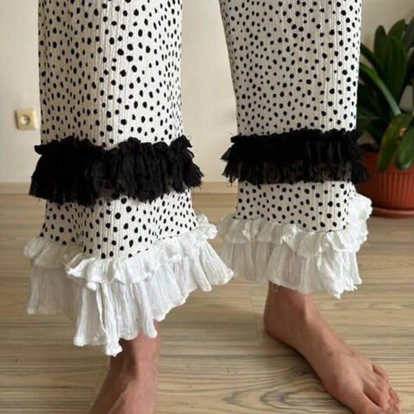 Womens Ruffle Pants - Etsy