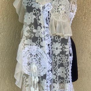 Handmade Lace Shawl | Long, Light and Buoyant | Wearable Art | Chic ...