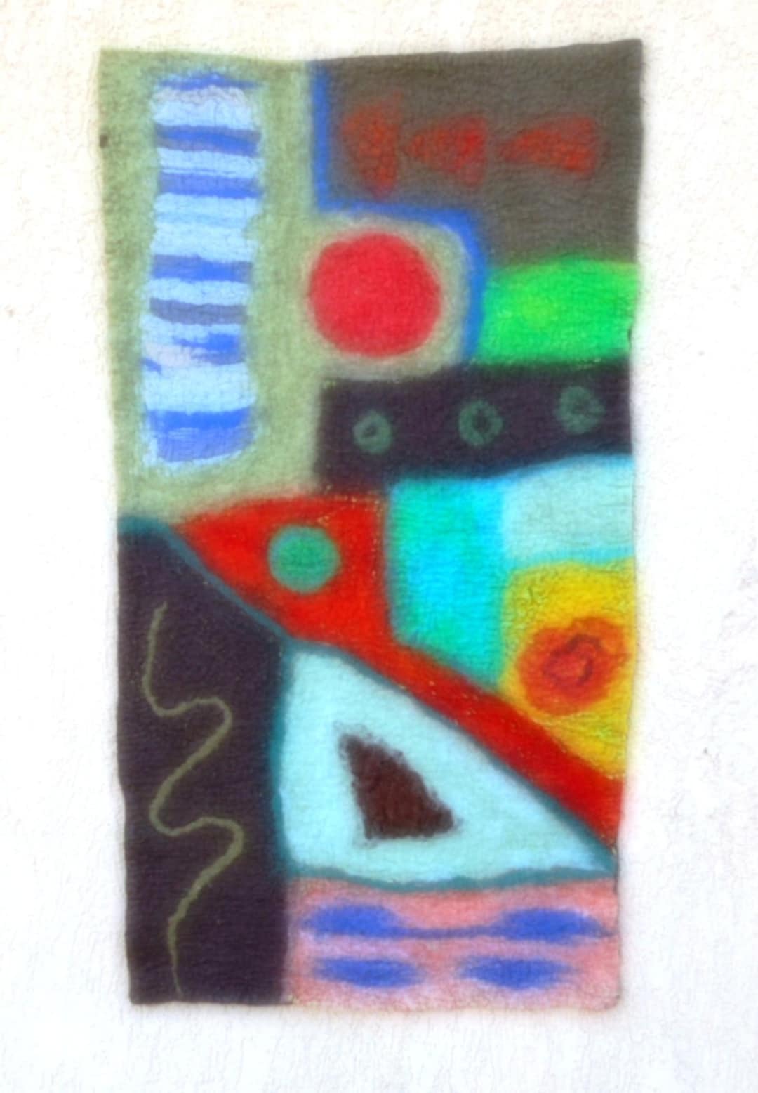 Abstract Felt Painting geometry, Tapestry From Felt, Art of Textile for ...