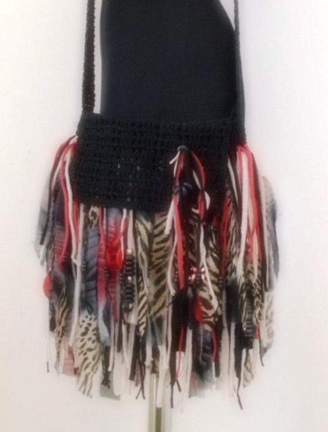 Funky Fringe Bag, Unique Bag With Fringe, Contemporary Style Hippie Bag ...