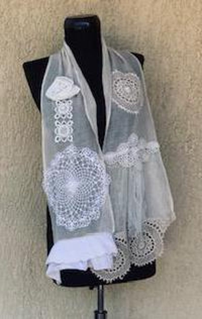 Handmade Lace Shawl | Long, Light and Buoyant | Wearable Art | Chic ...