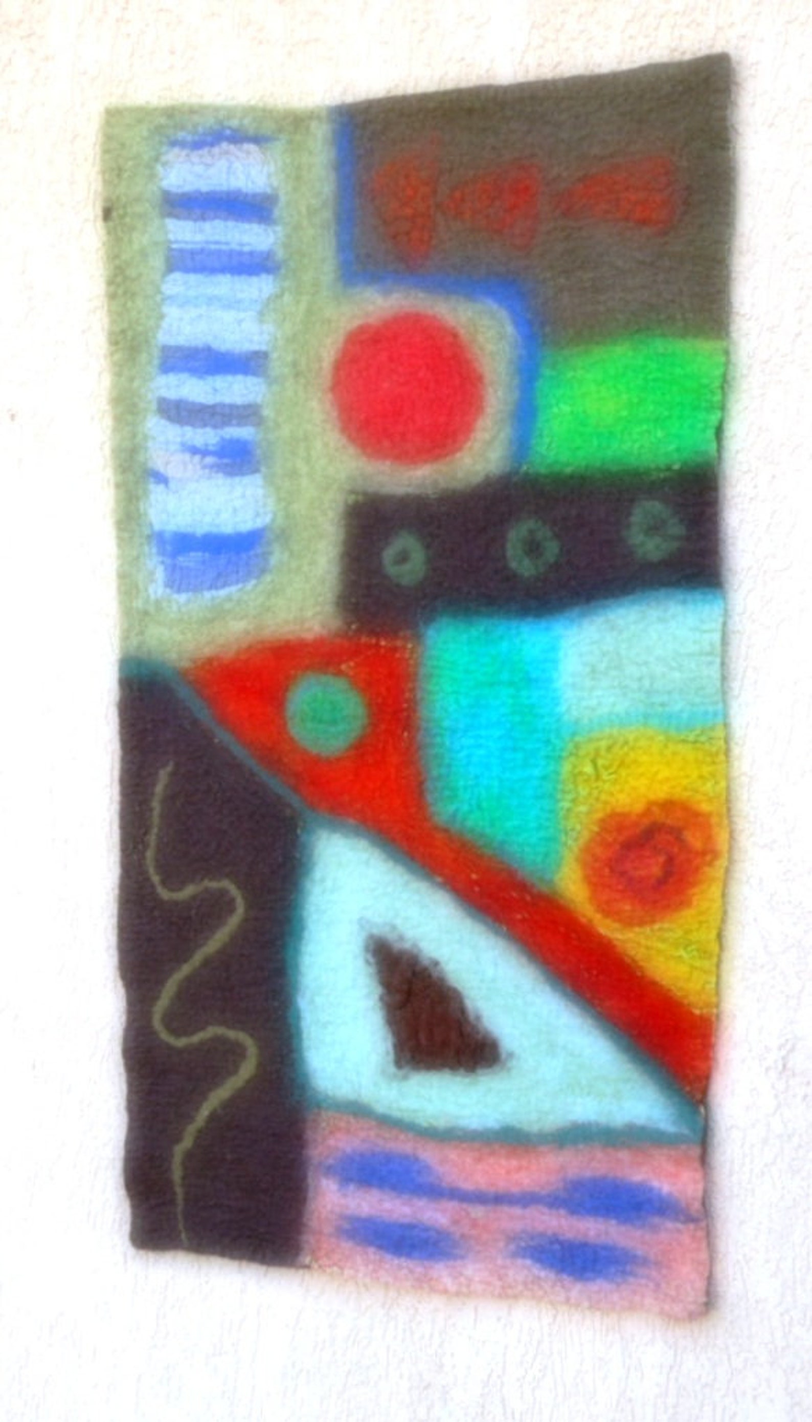 Abstract felt painting Geometry Tapestry from | Etsy