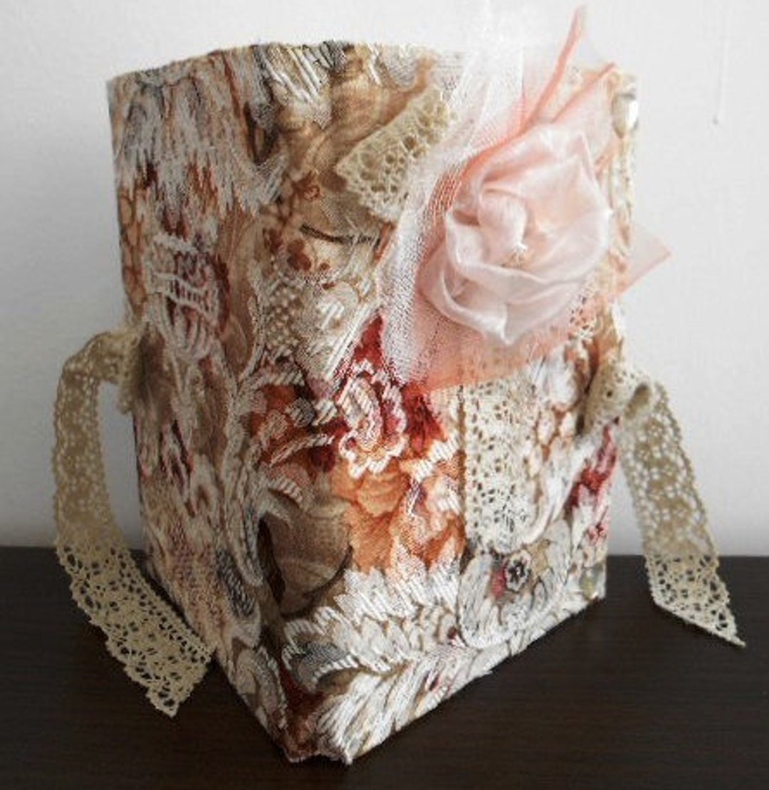 Romantic Book, Textile Book, Old Lace Book, Hardcover Fabric Book ...