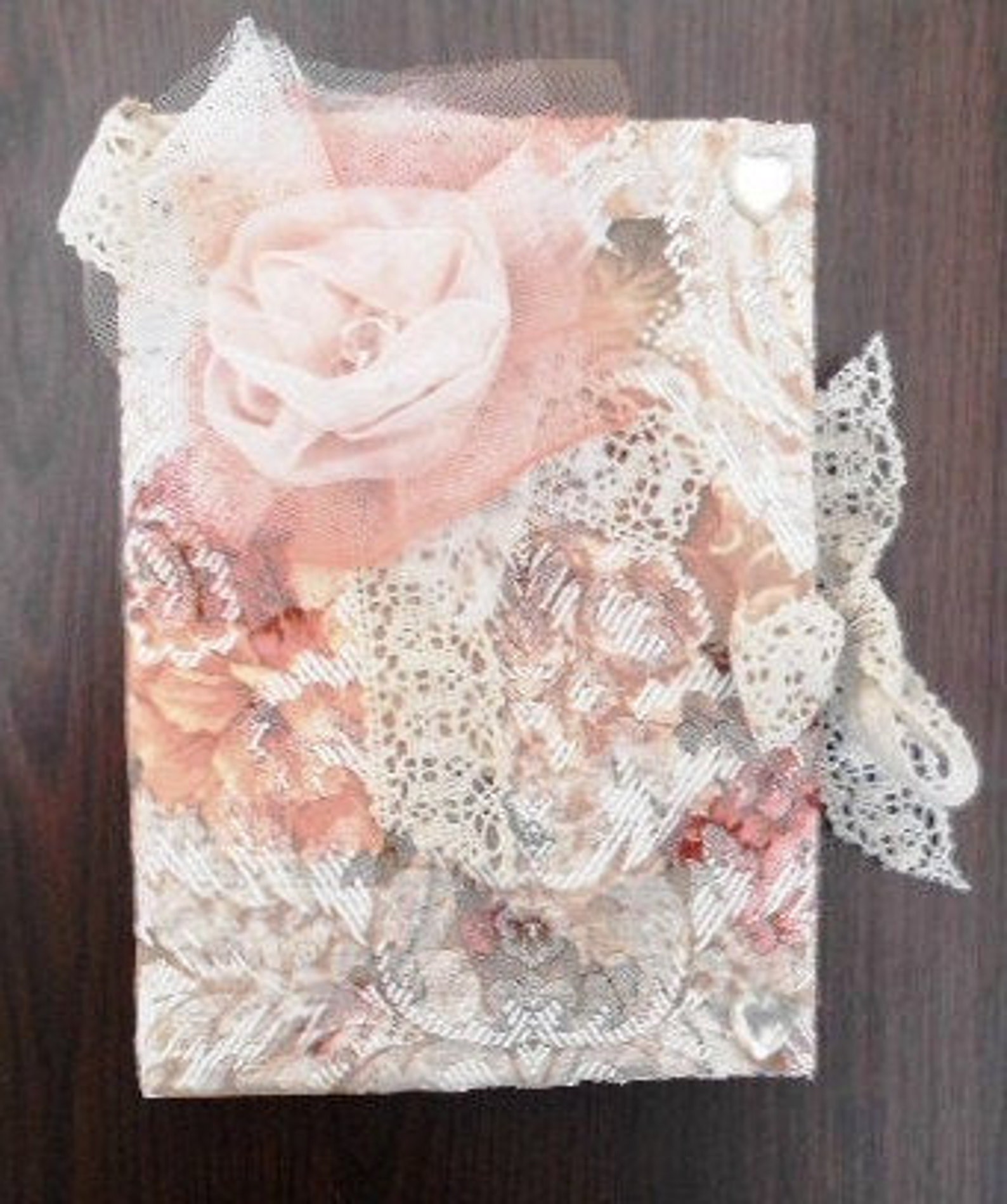 Romantic Book, Textile Book, Old Lace Book, Hardcover Fabric Book ...