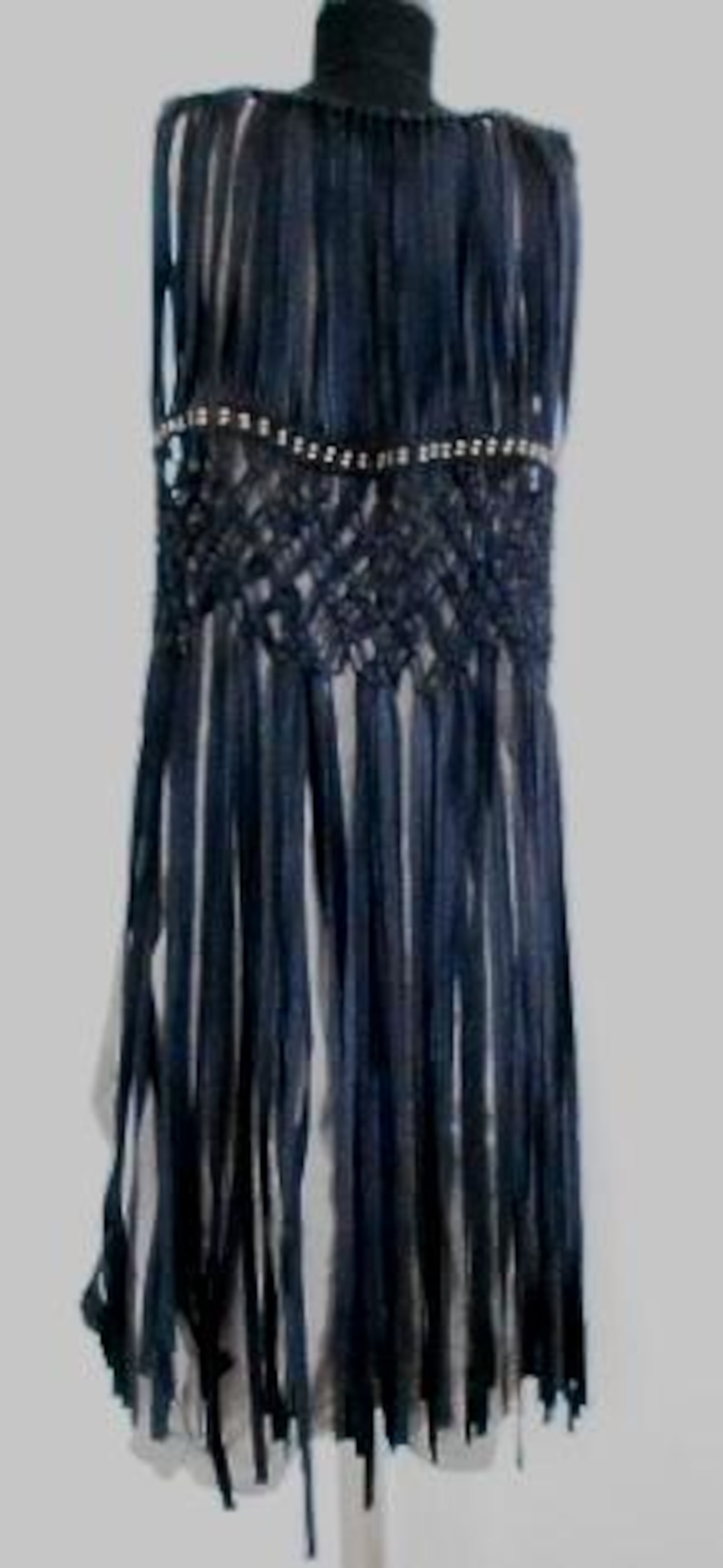 Handwoven Macrame Style Tunic, Fringe Tunic, Fringe Sheath, Modern ...