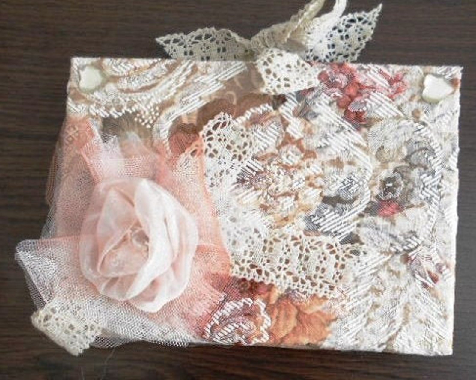 Romantic Book, Textile Book, Old Lace Book, Hardcover Fabric Book ...