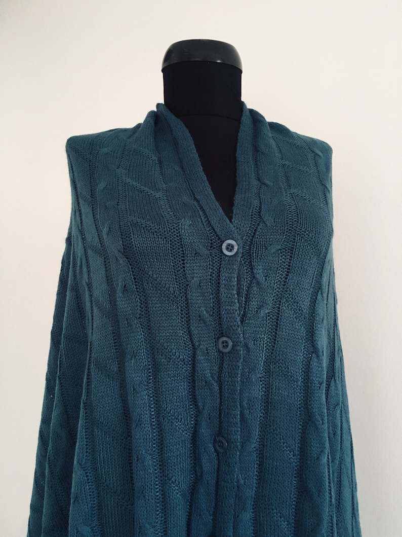 Vintage Large Shawl Multi-functional Cloak Navy Blue - Etsy