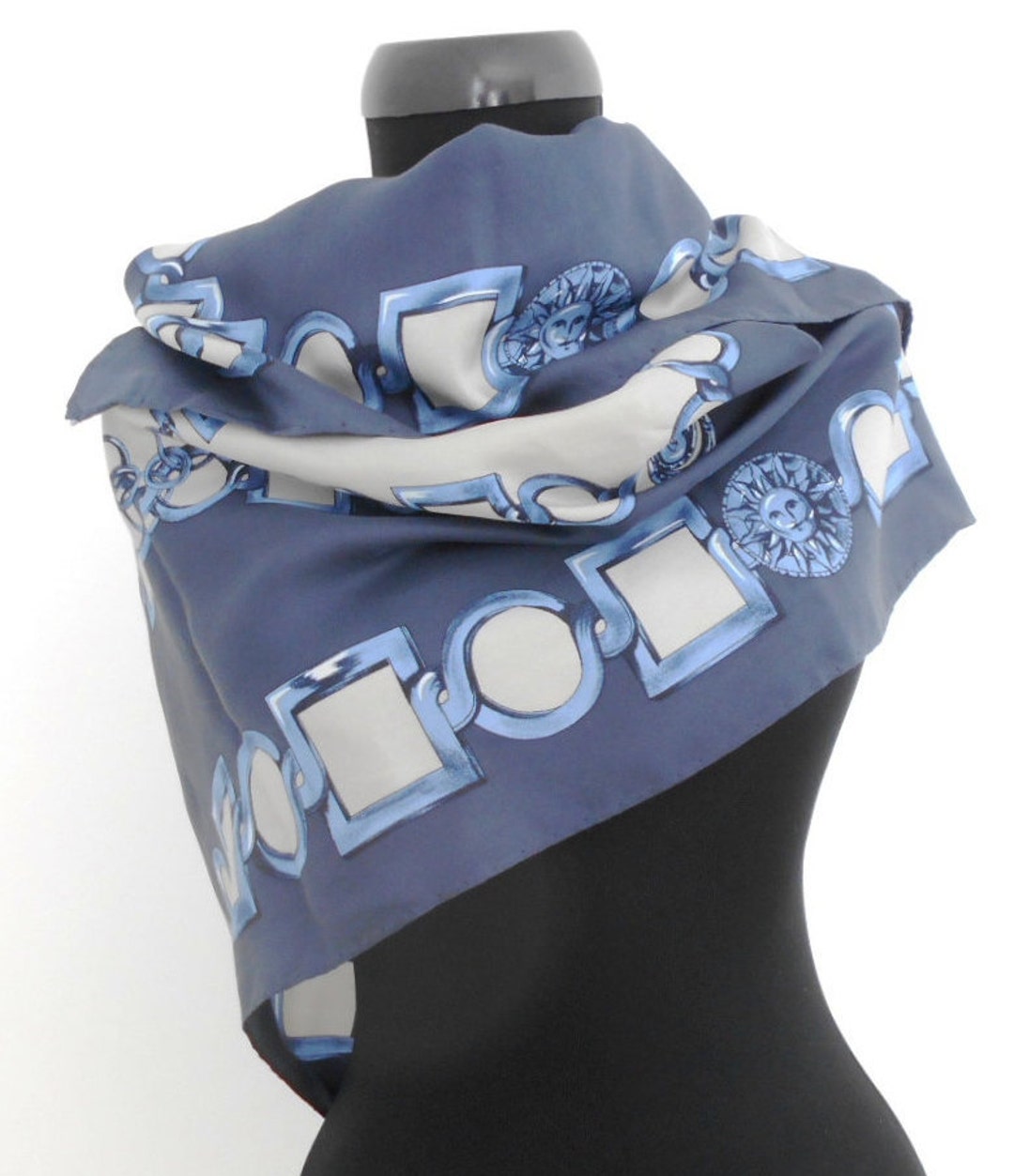 Square CODELLO Silk Shawlvintage Scarfprinted Silk Scarf - Etsy