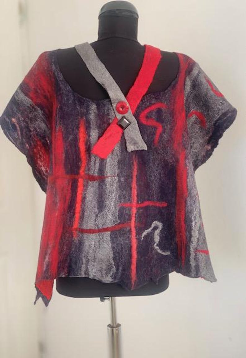 Handmade Cape,poncho,women's Tunic,unique Clothing,artistic Style,wool ...