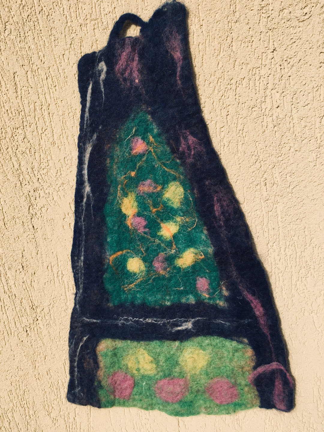 Felt Painting , A - Initial Felt Tapestry, Textile Art, Felt Wall Art ...