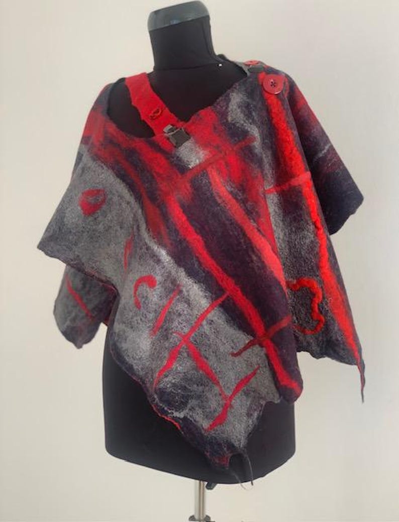 Handmade Cape,poncho,women's Tunic,unique Clothing,artistic Style,wool ...
