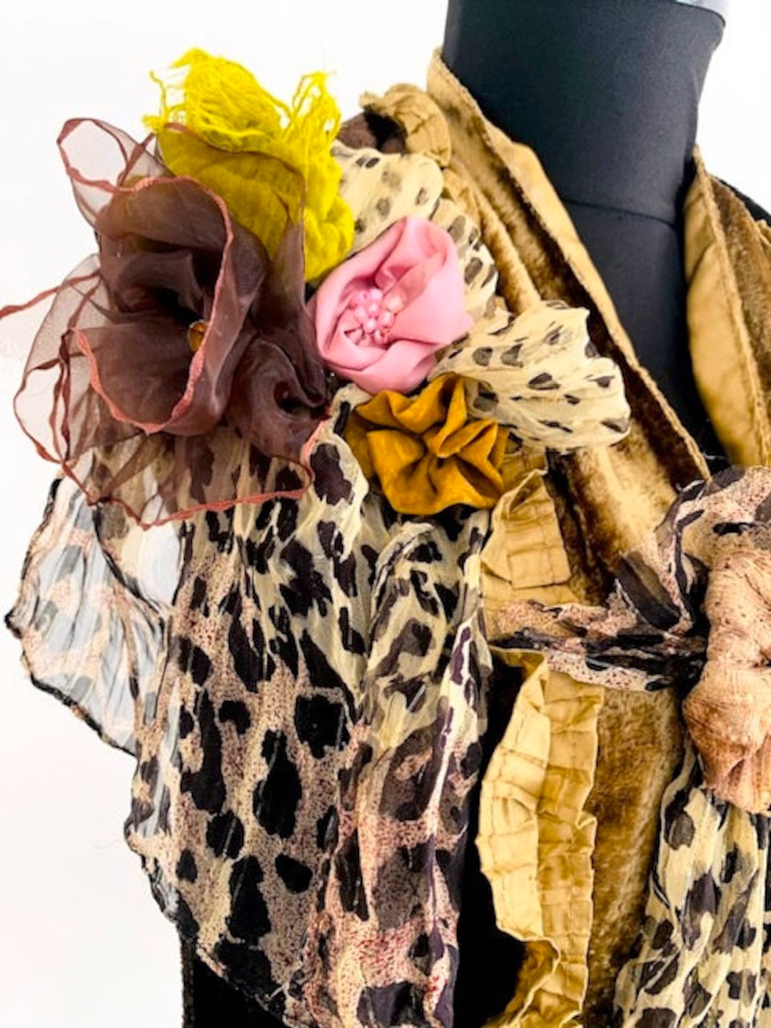 Long Magic Scarf Boho Style Scarf Universal Scarf Wearable Art Eco Cape ...