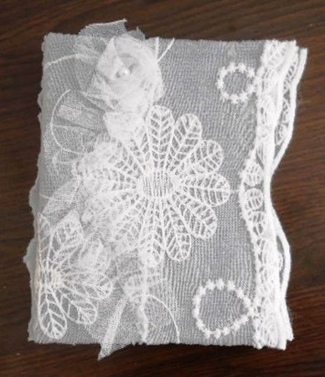 Textile Book, Romantic Album, Handmade, Vintage Cover Lace Book - Etsy