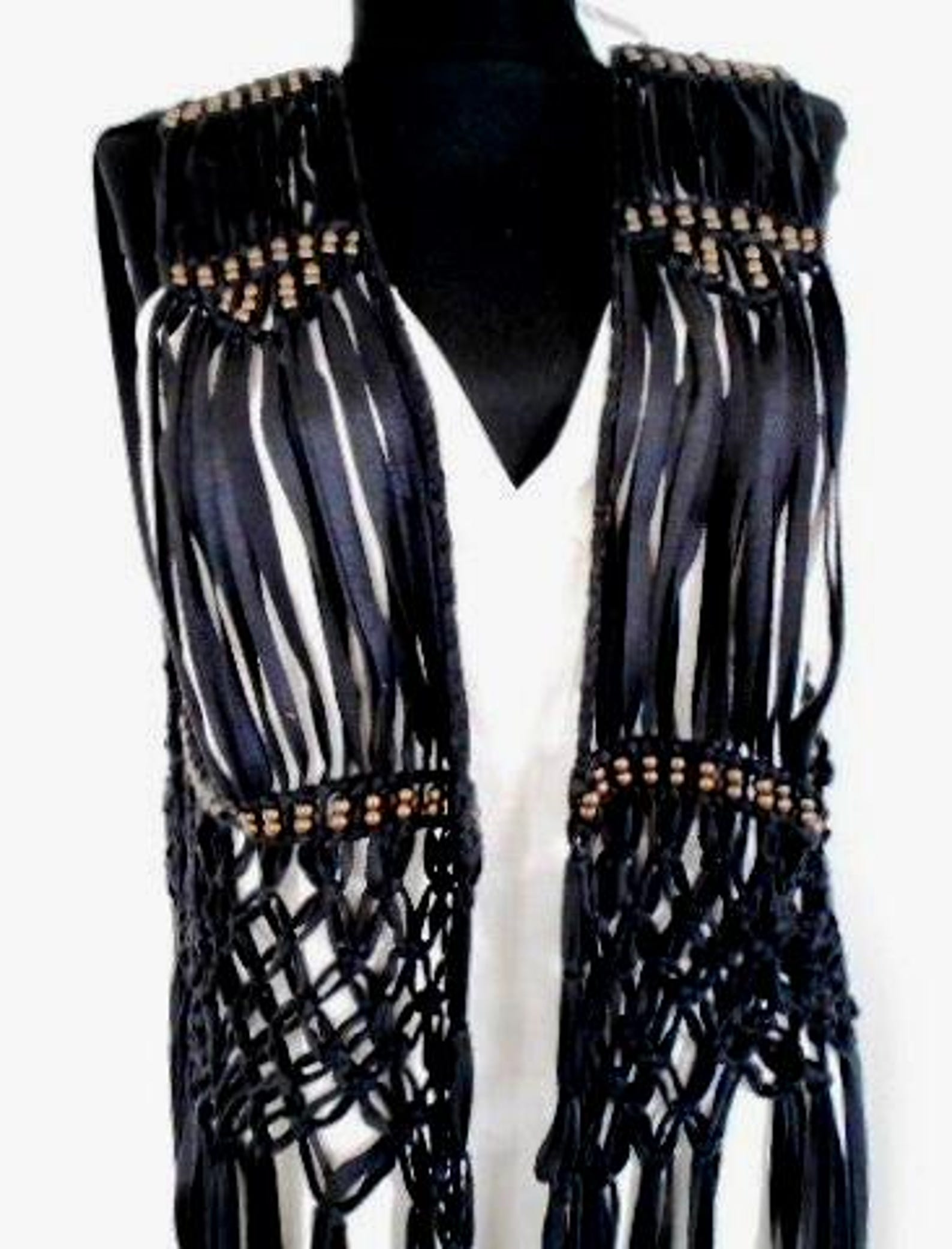 Handwoven Macrame Style Tunic, Fringe Tunic, Fringe Sheath, Modern ...