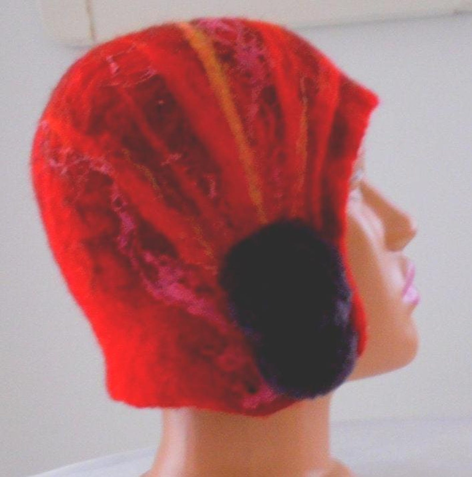 Felt Hat, Ear Cap, Handmade, Eco Fiber Art - Etsy