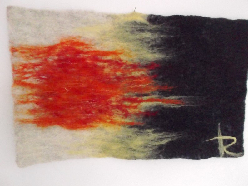 Filz Bild Textil Kunst Filz Wandteppich Filz Wandlandung | Etsy