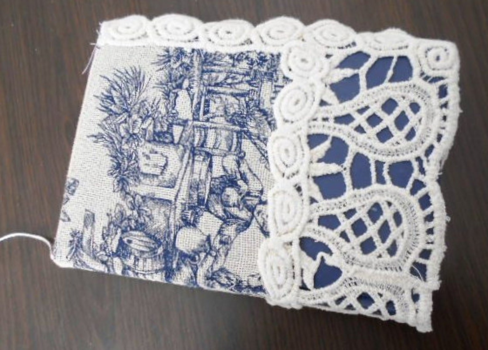 Romantic Book Textile Book Old Lace Book Hardcover Fabric - Etsy