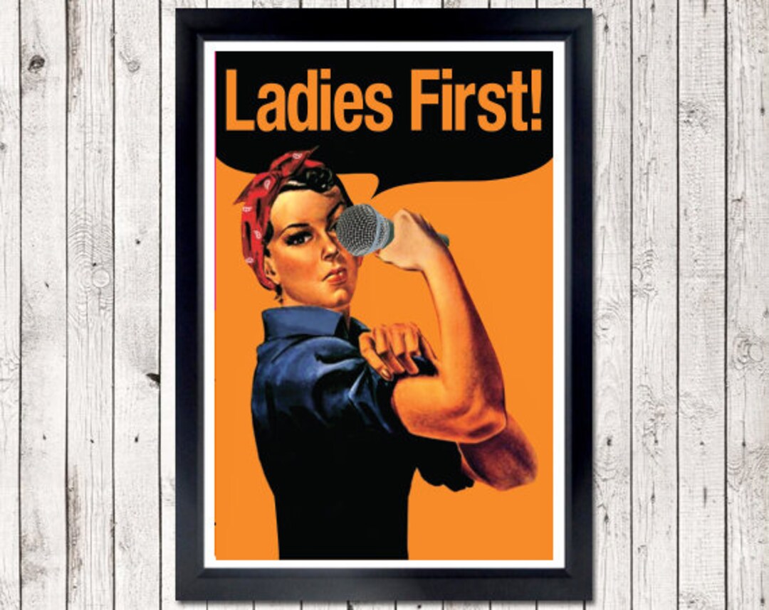 Ladies First Poster - MC, Rosie the Riveter - Etsy