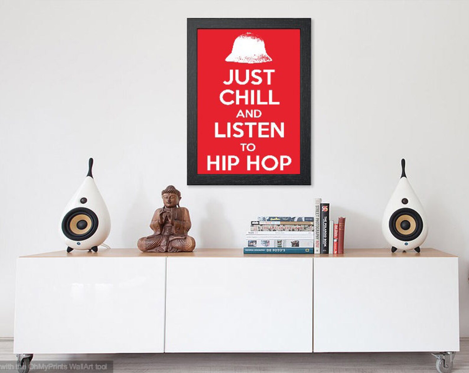 Just Chill Poster Hip Hop Music Old School Wall Art | Etsy