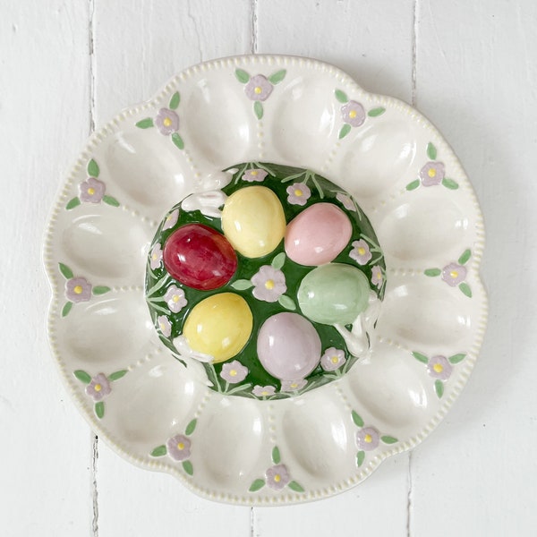 Vintage Egg Plate - Etsy